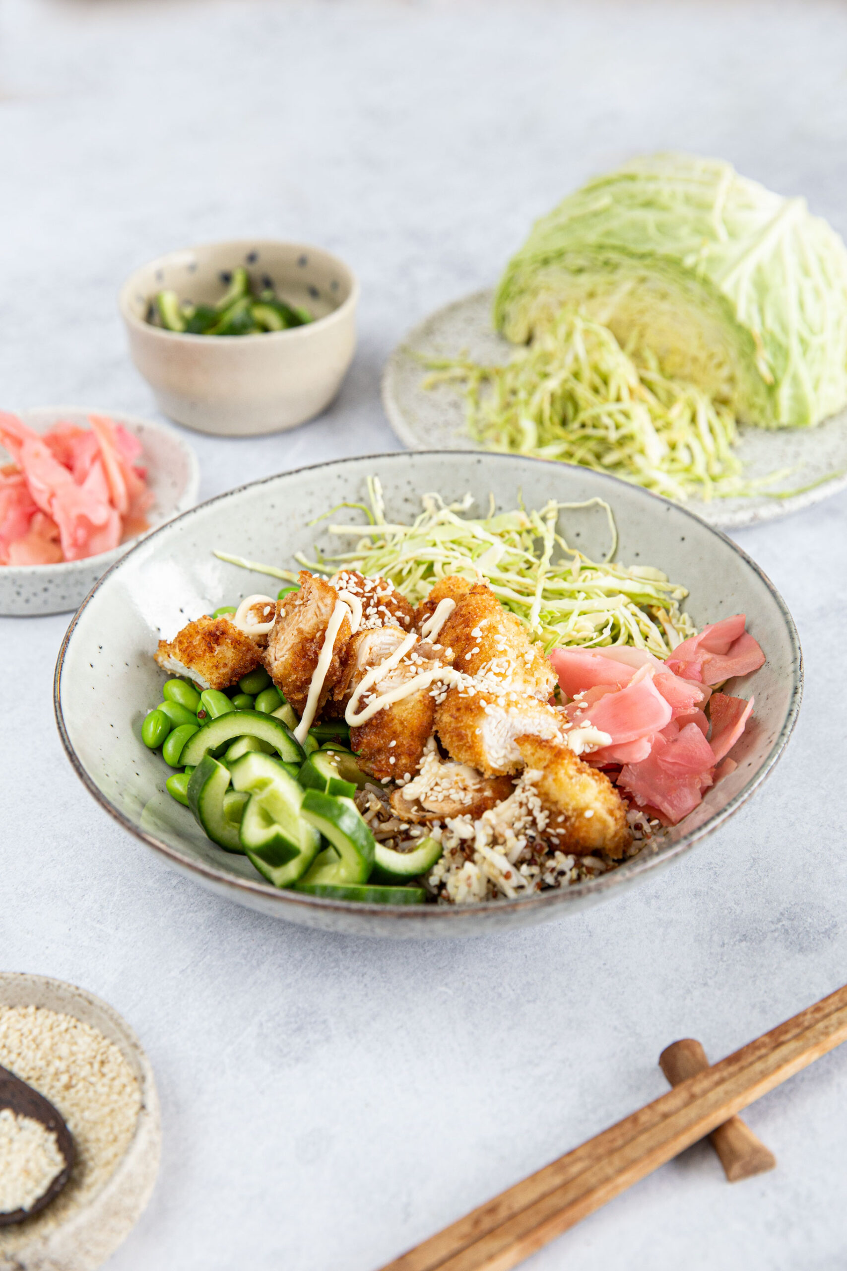 Easy Chicken Katsu Salad - Balance and Bite